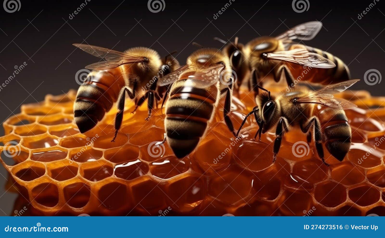 Bee On Cell, Bees And Honey, Bumblebee Royalty-Free Stock Image ...