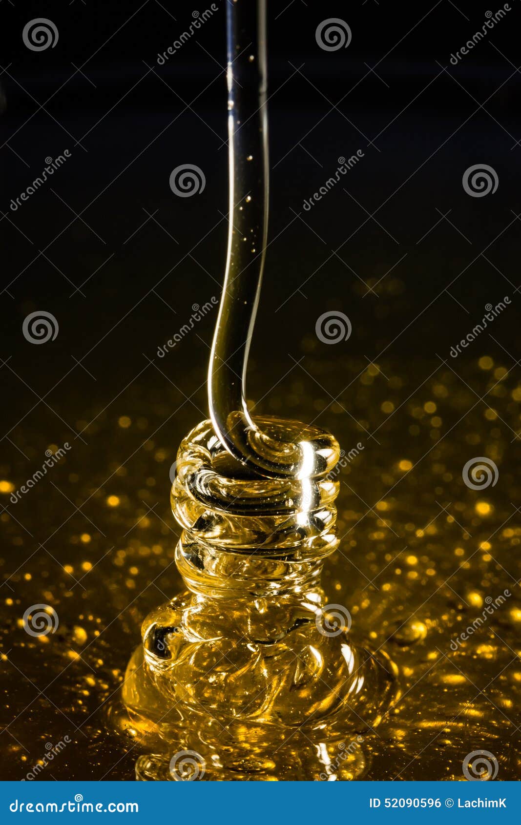 Honey Coiling Effect stock photo. Image of physics, effect - 52090596