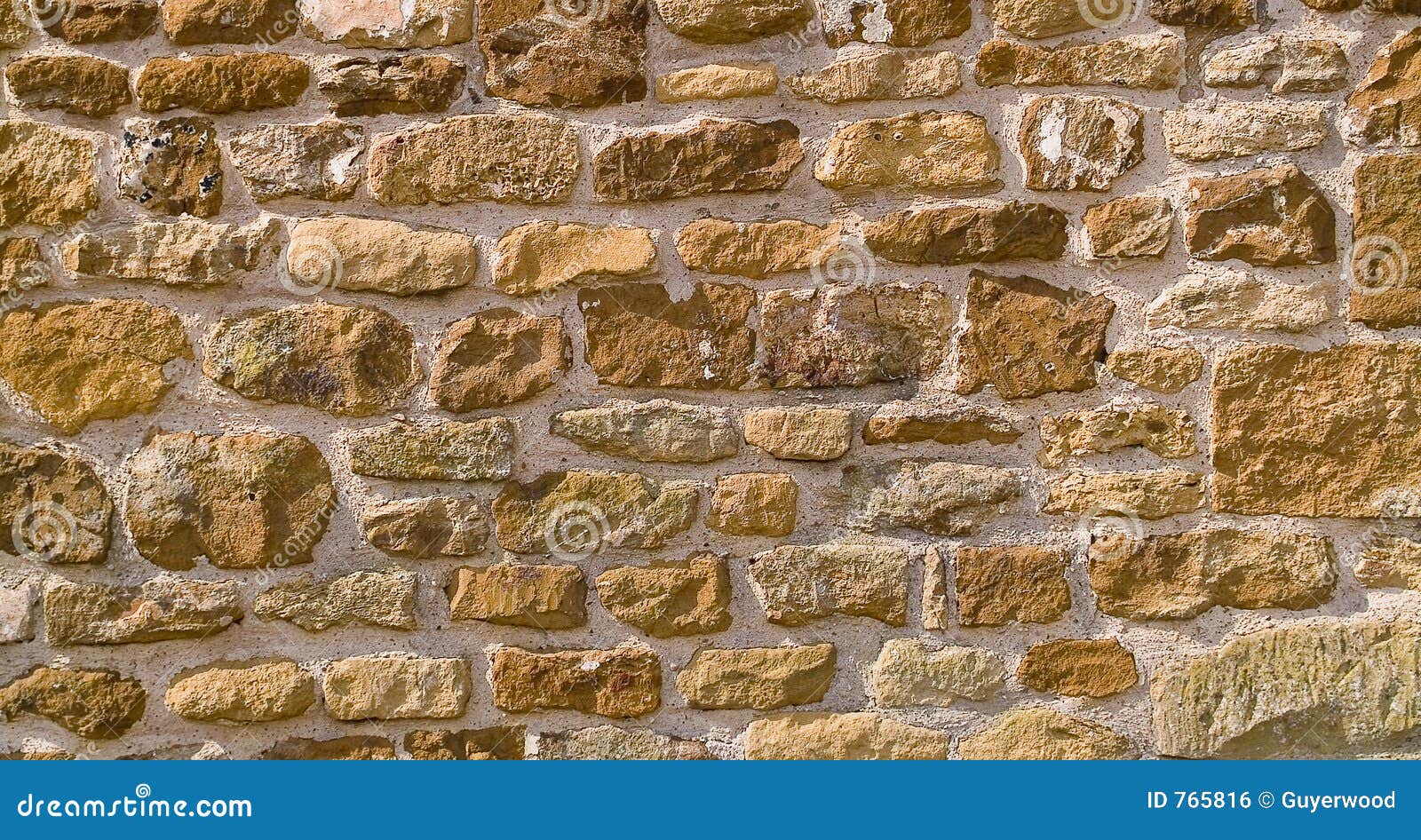 Honey-coloured Stone Wall Background Stock Photo - Image of background ...