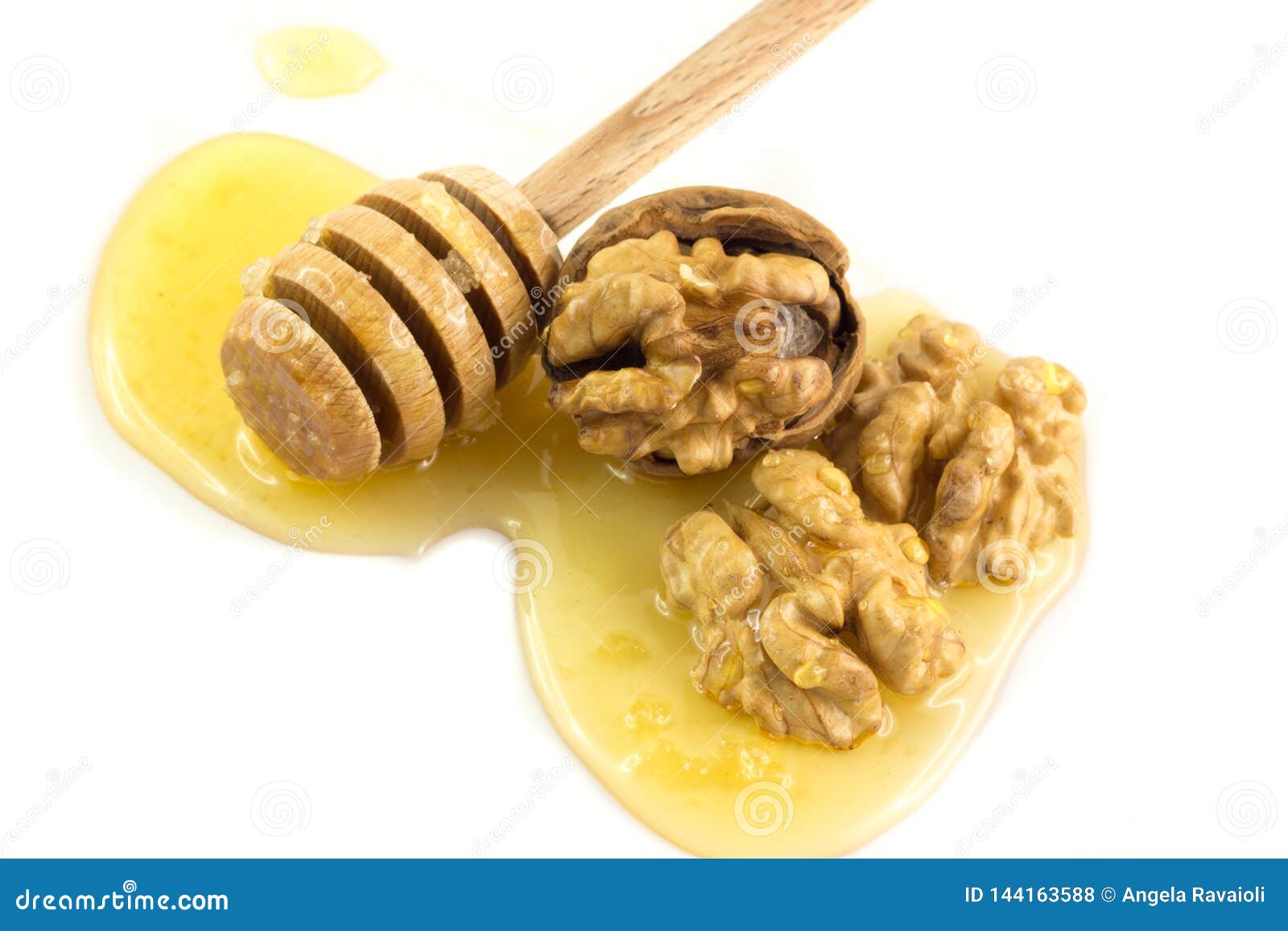 Honey Covered Nuts stock photo. Image of honeycovered - 144163588
