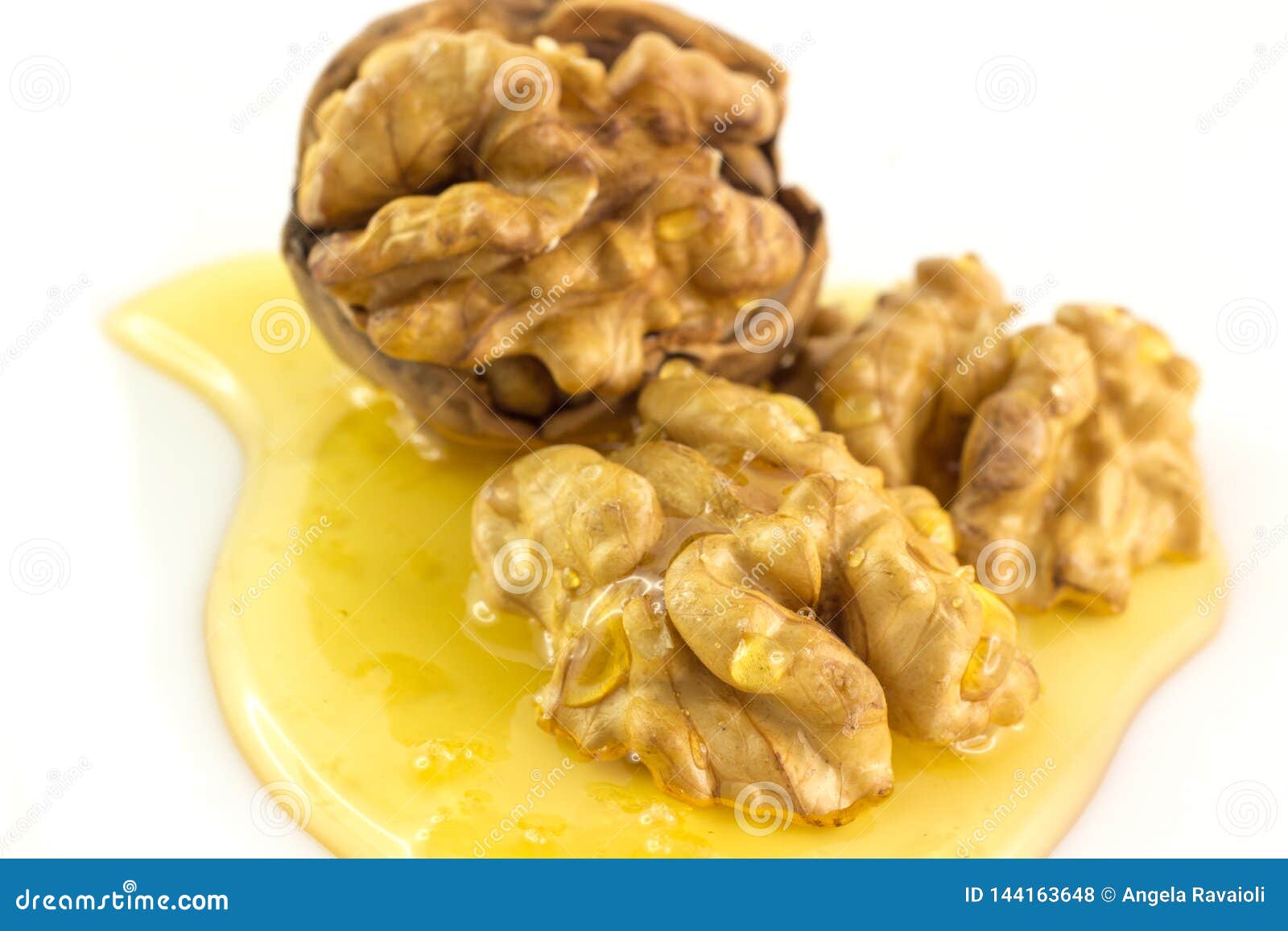 Honey Covered Nuts stock photo. Image of isolated, fresh - 144163648