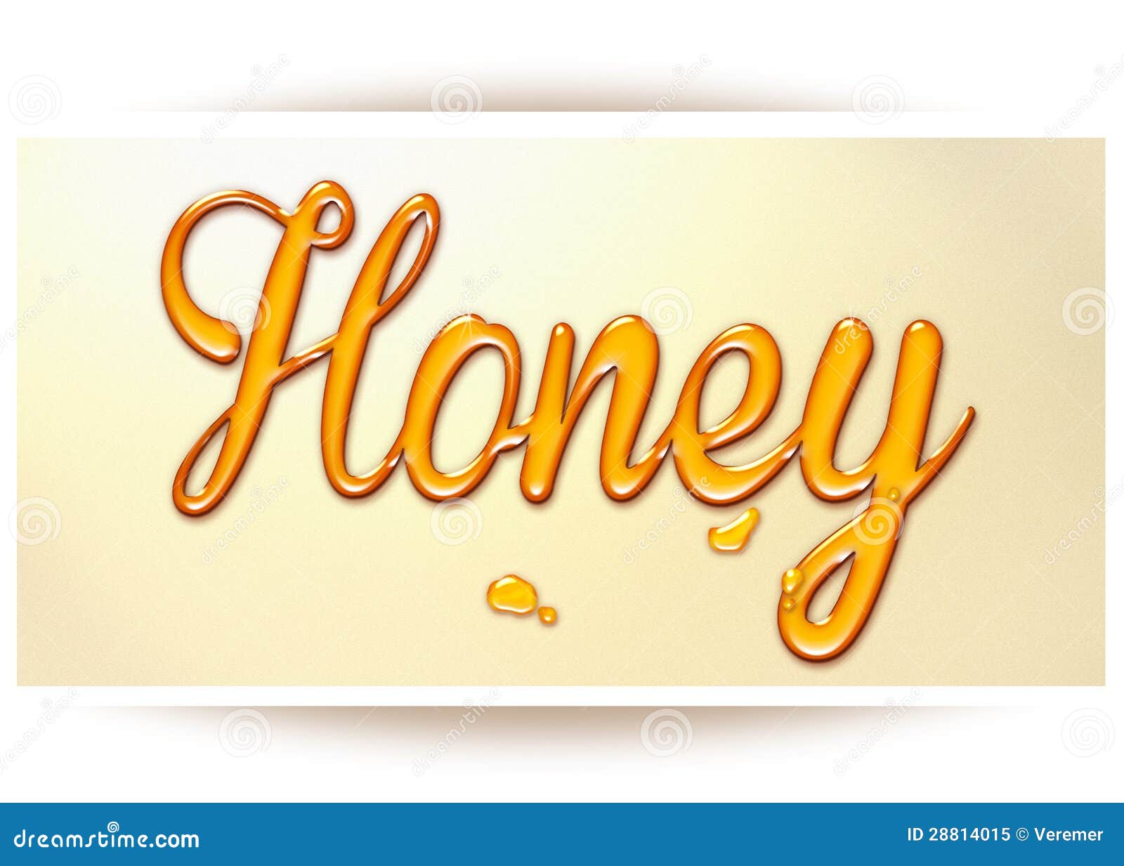Honey Decorative Lettering Royalty Free Stock Photo - Image: 28814015
