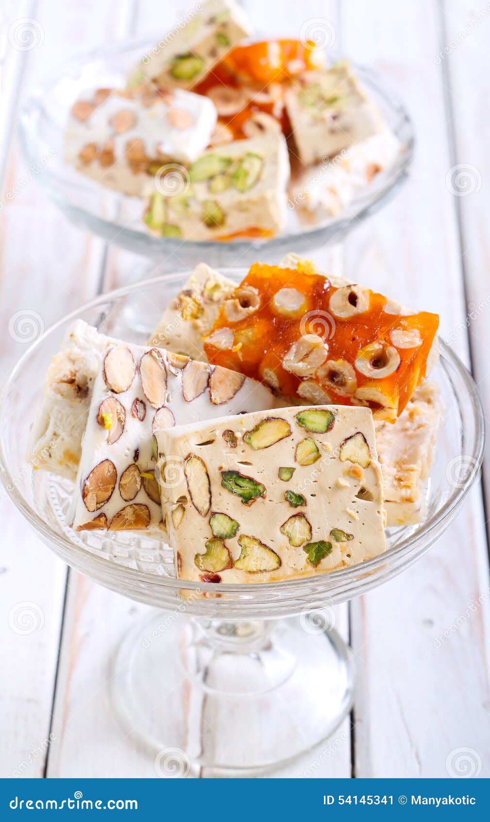 Honey and Different Sorts of Nut Nougat Stock Image - Image of nougat ...