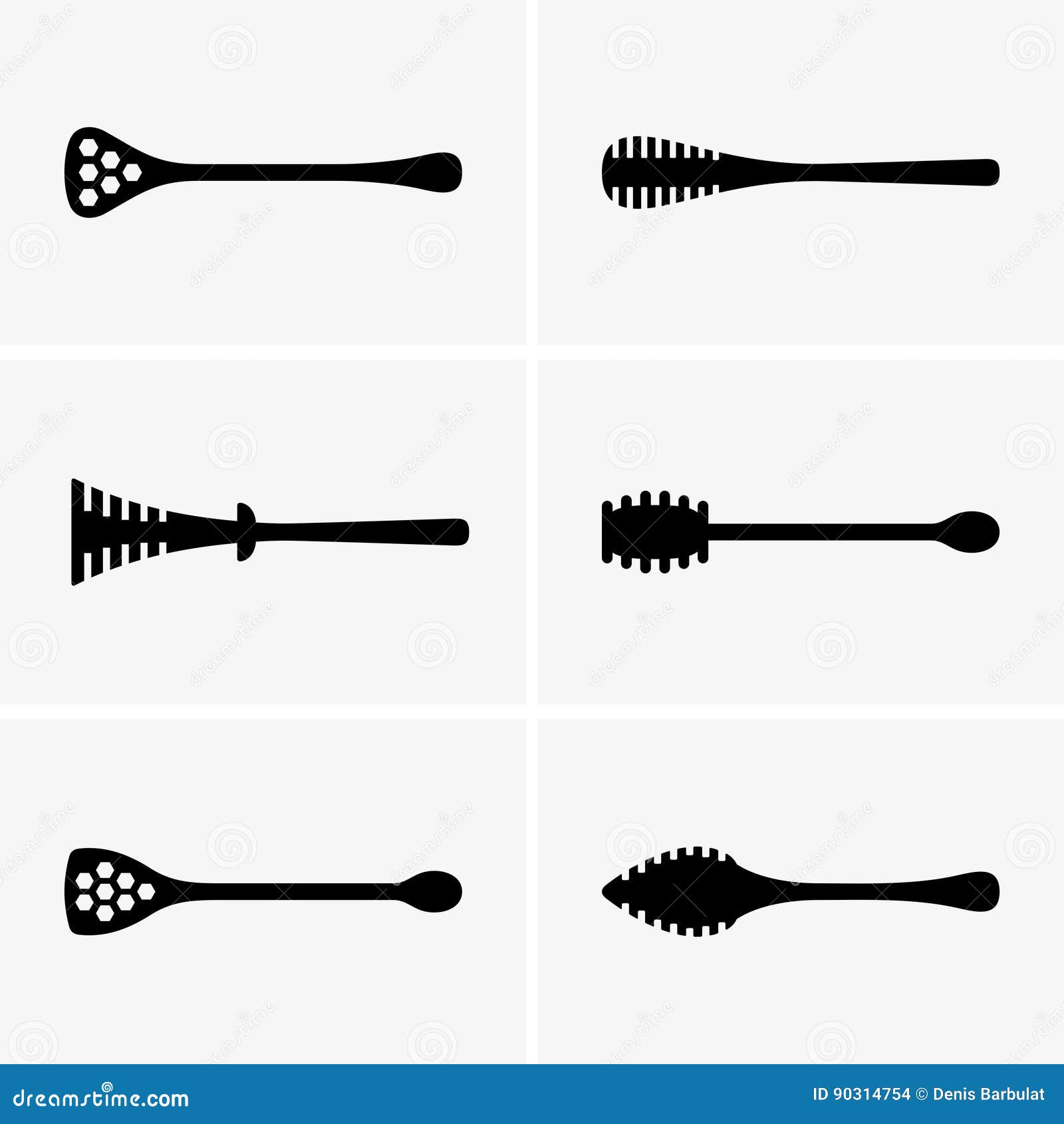Honey dippers stock vector. Illustration of dipper, honey - 90314754