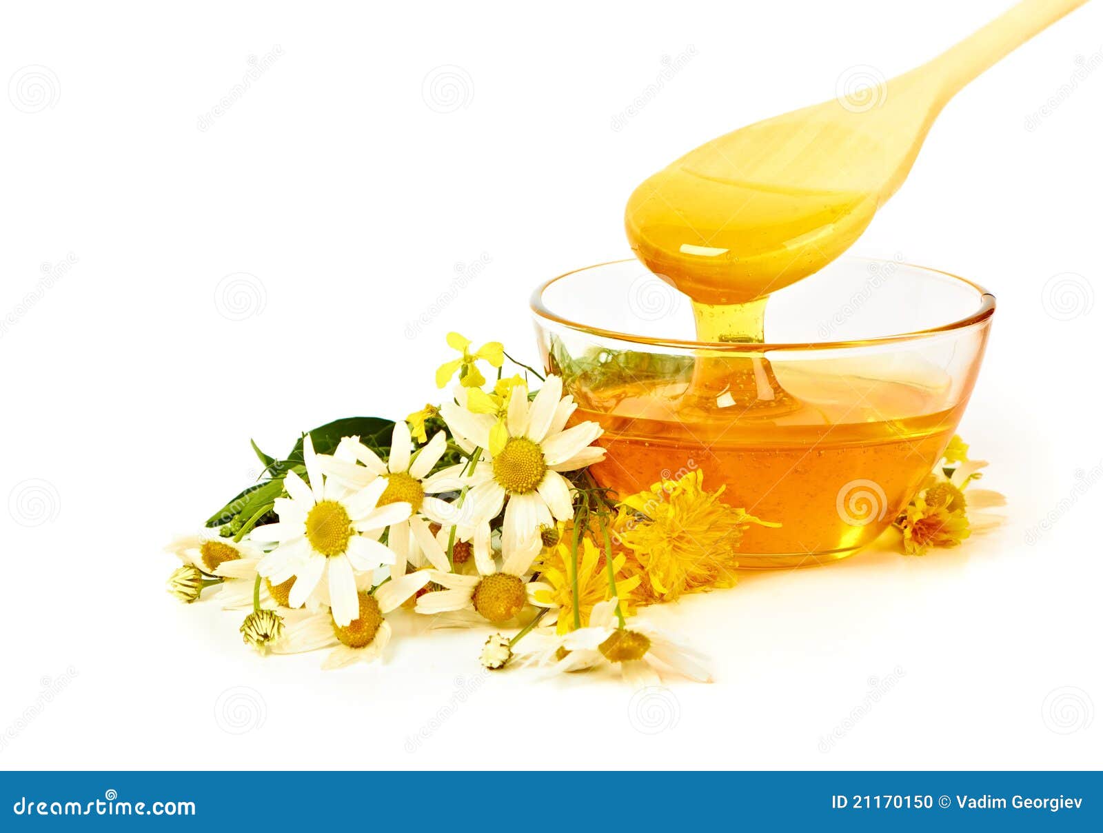 Honey with flowers stock photo. Image of fresh, essential - 21170150