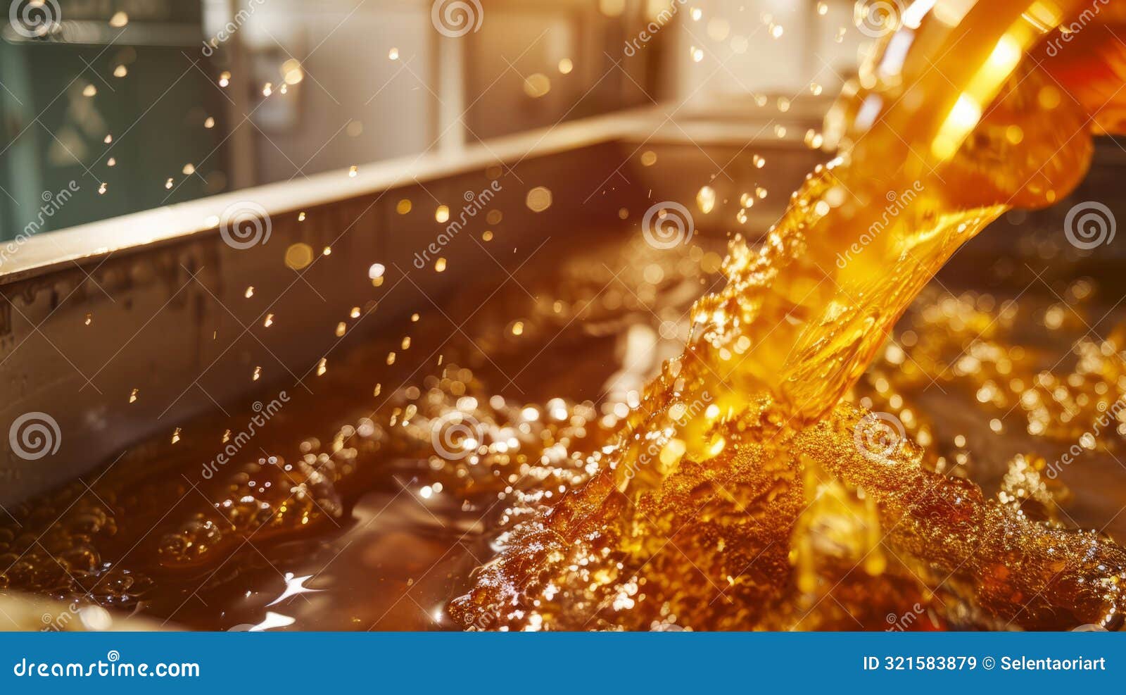 Honey Flow from Extractor stock illustration. Illustration of natural ...
