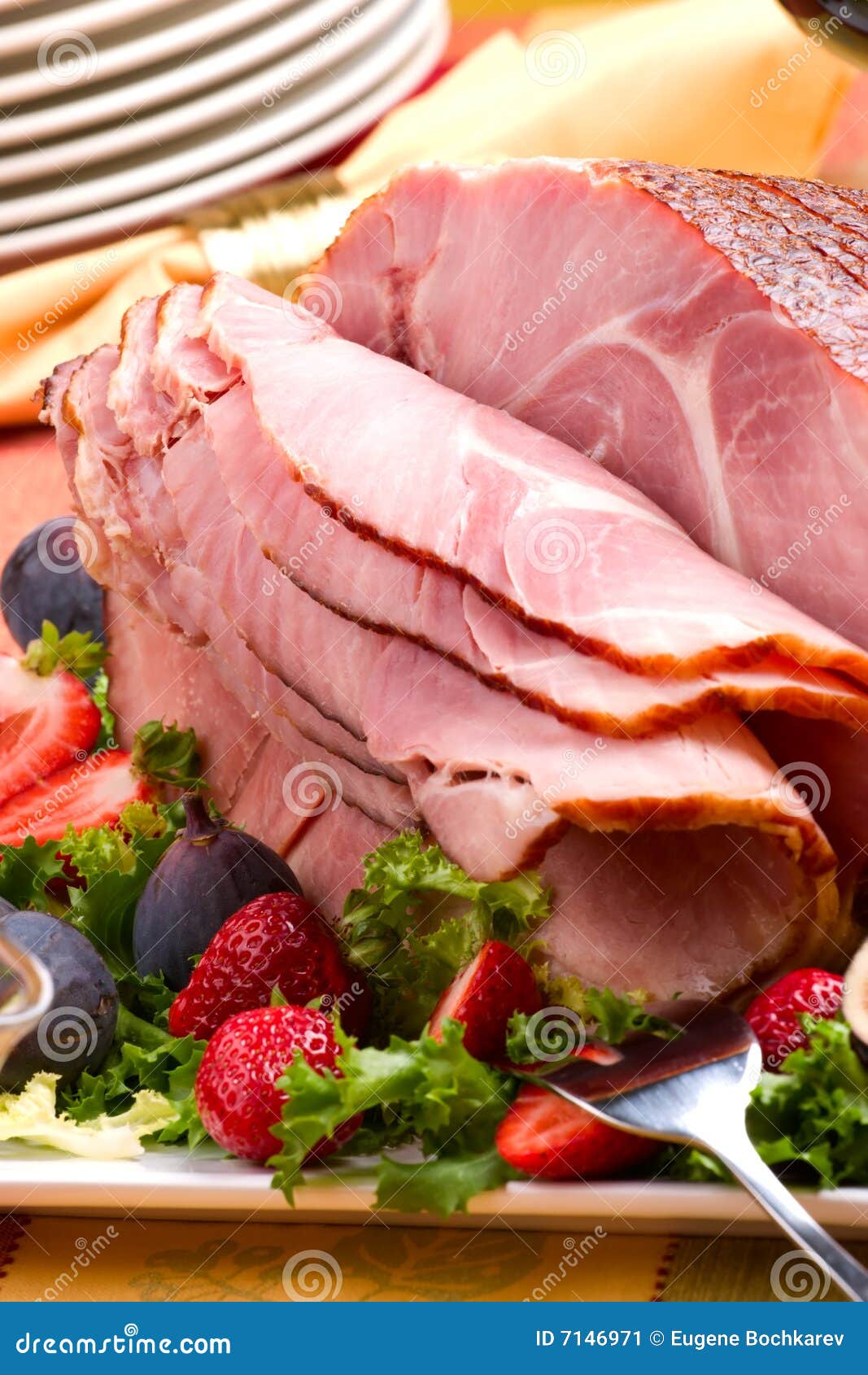 Honey ham stock image. Image of roasted, meat, freshness - 7146971
