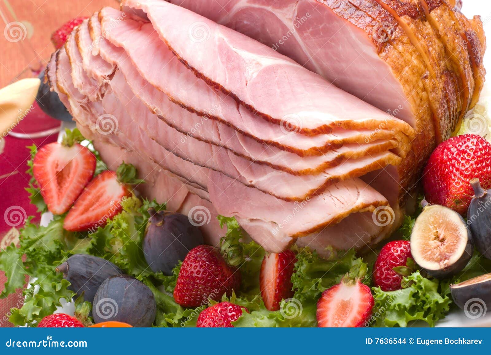 Honey ham stock photo. Image of gourmet, holiday, cross - 7636544