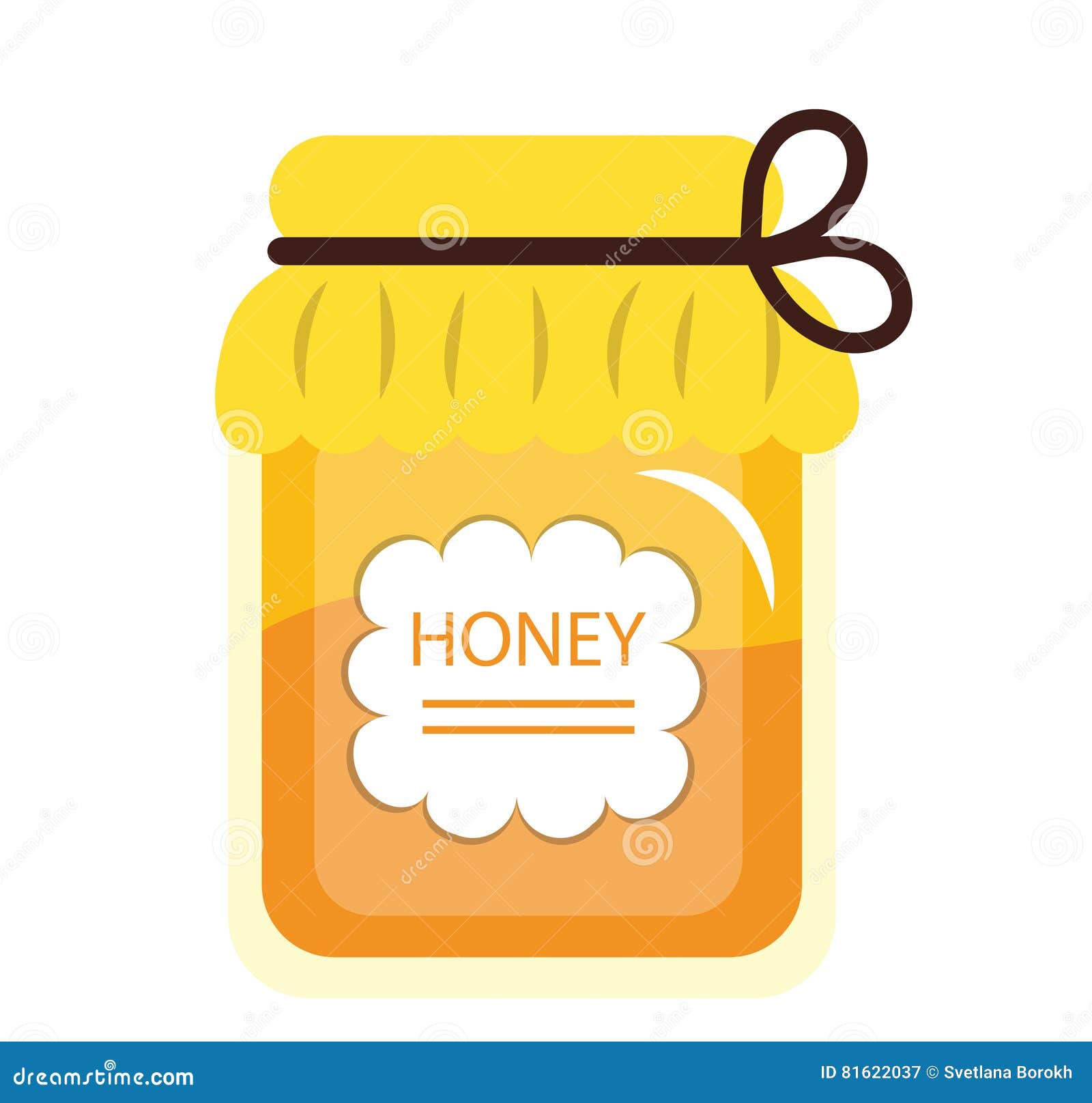 Honey Jar Icon. on White Background. Vector Illustration Stock Vector ...