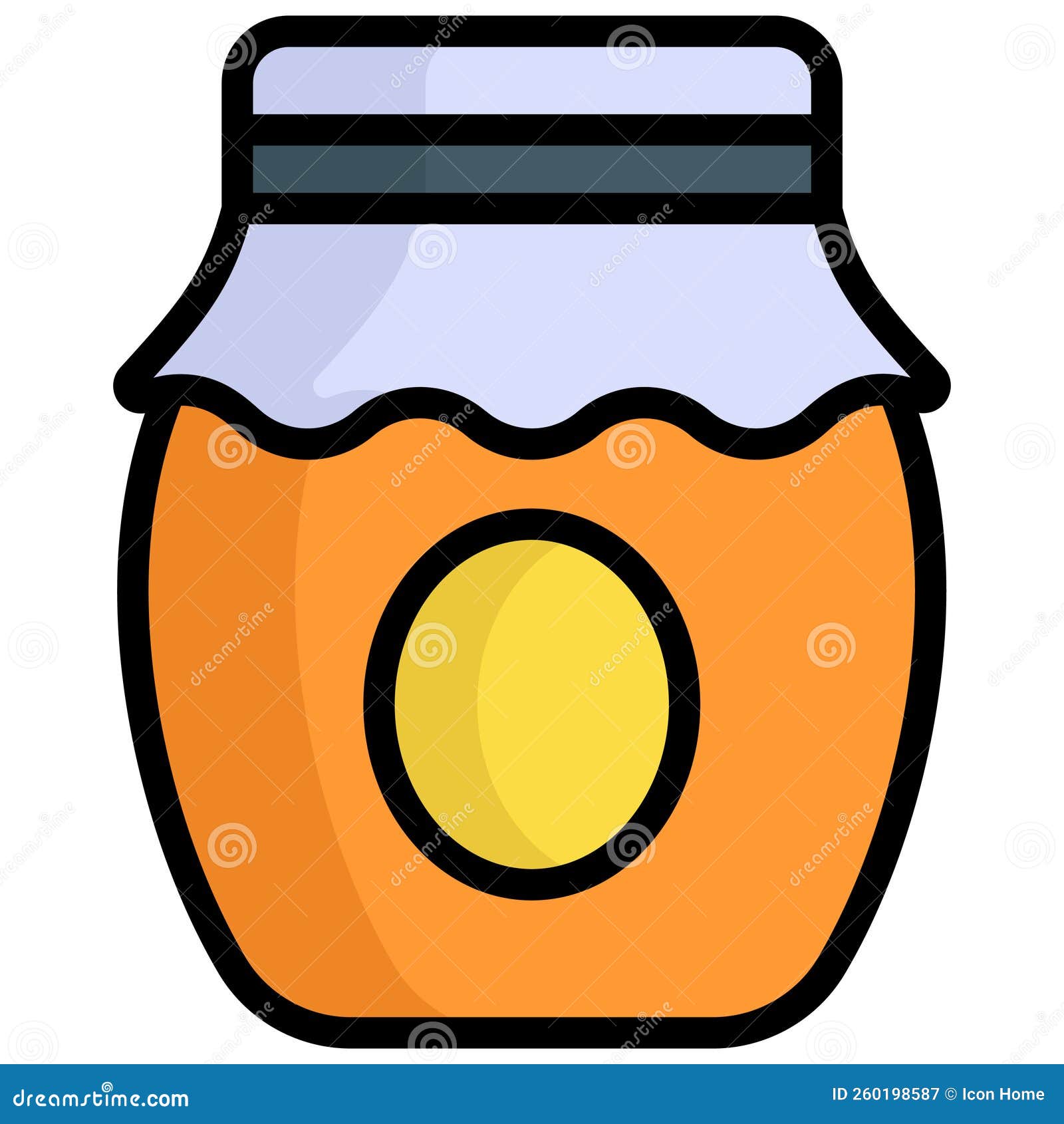 Honey Jar Vector Outline Colored Icon. Modern Colored Outline Symbols ...