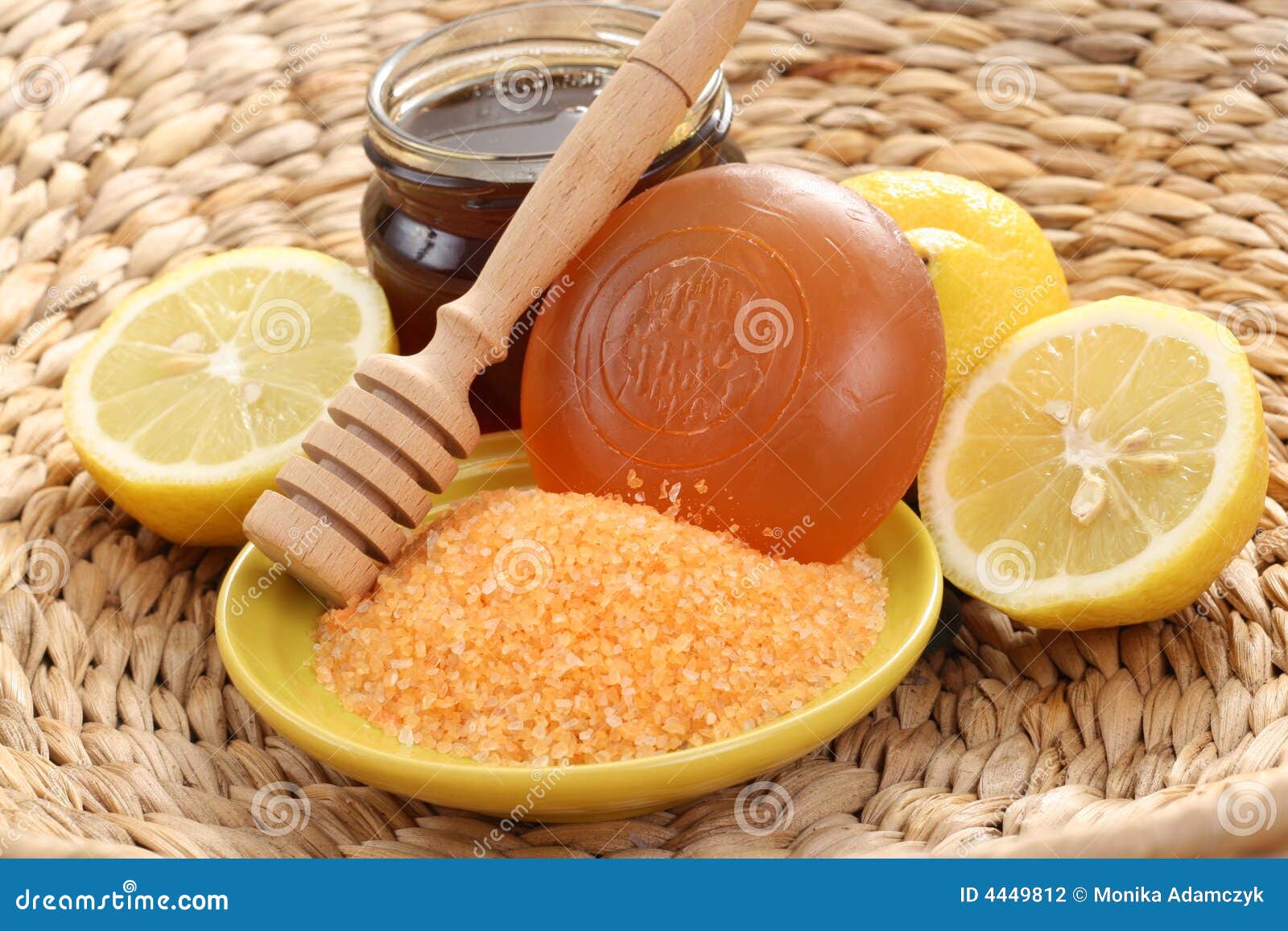 Honey and lemon bath stock photo. Image of relaxation - 4449812