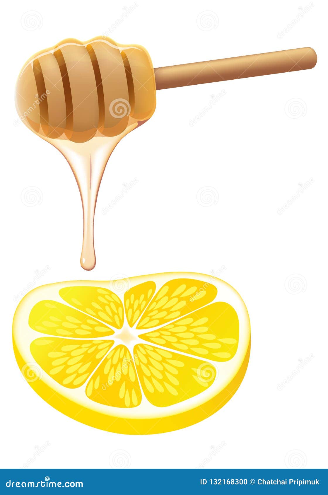Honey Lemon, vector ilustración del vector. Ilustración de jugoso ...