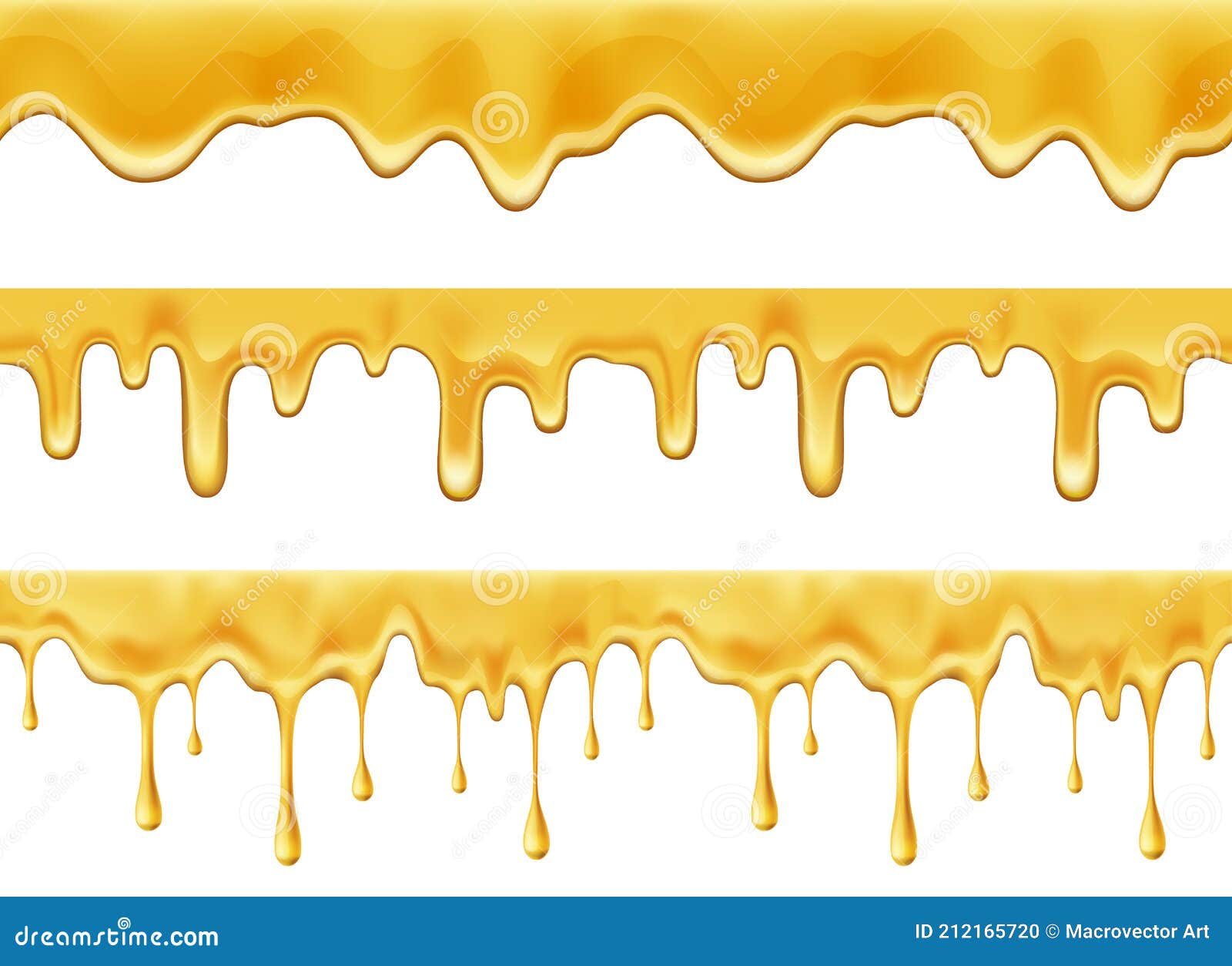 Honey Melting Drops Set stock vector. Illustration of drops - 212165720