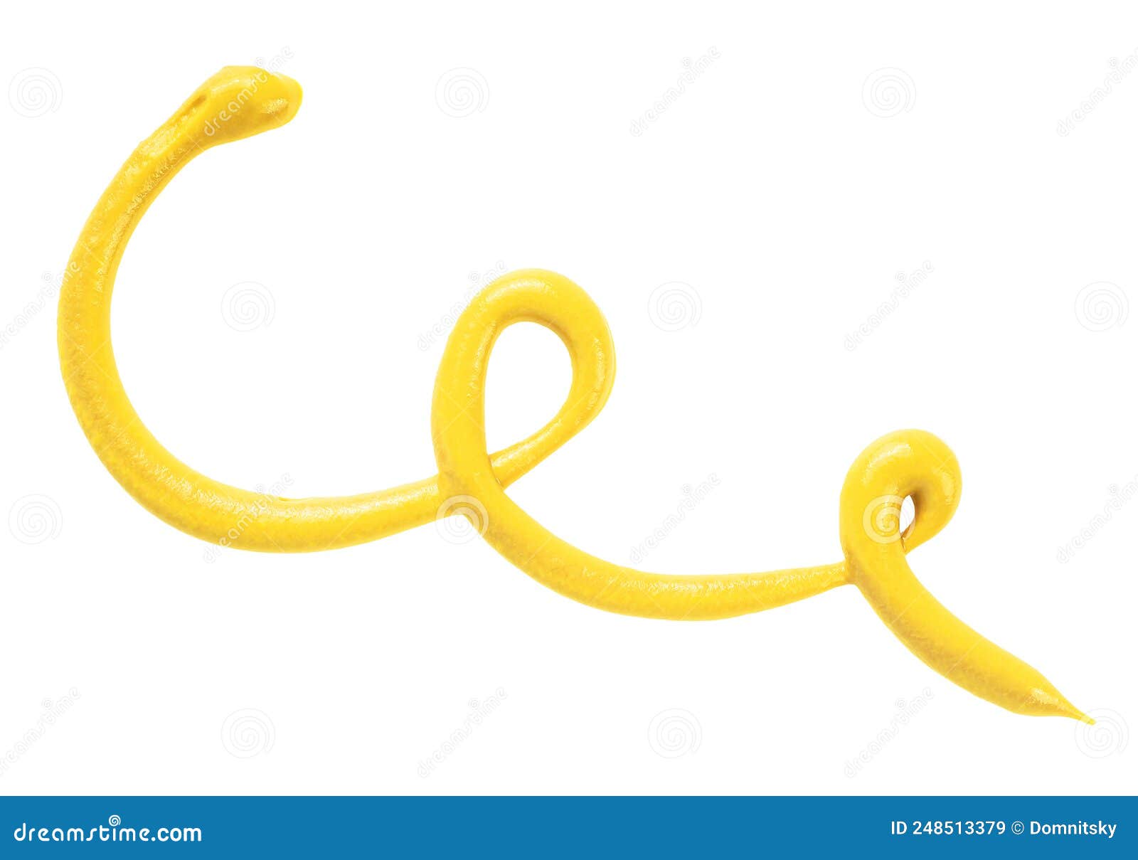 Honey Mustard Sauce Isolated on White Background, Top View. Mustard ...