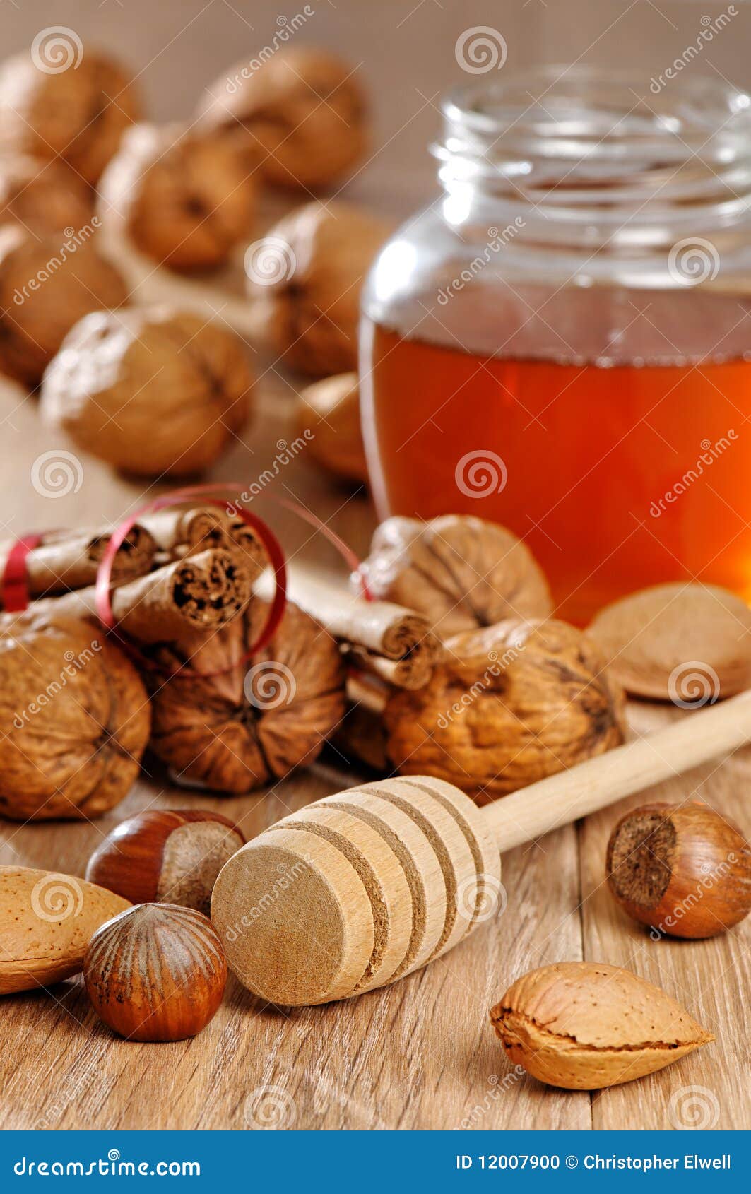 Honey & Nuts stock photo. Image of rustic, baking - 12007900
