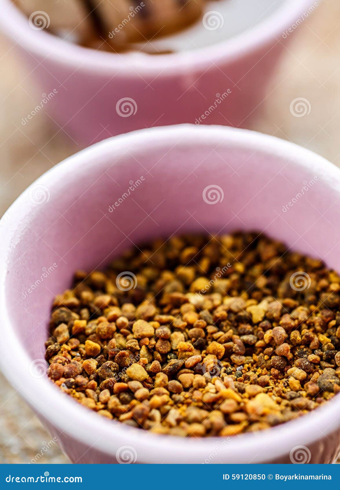 Honey Pollen and Honey on the Table Stock Photo - Image of forest ...
