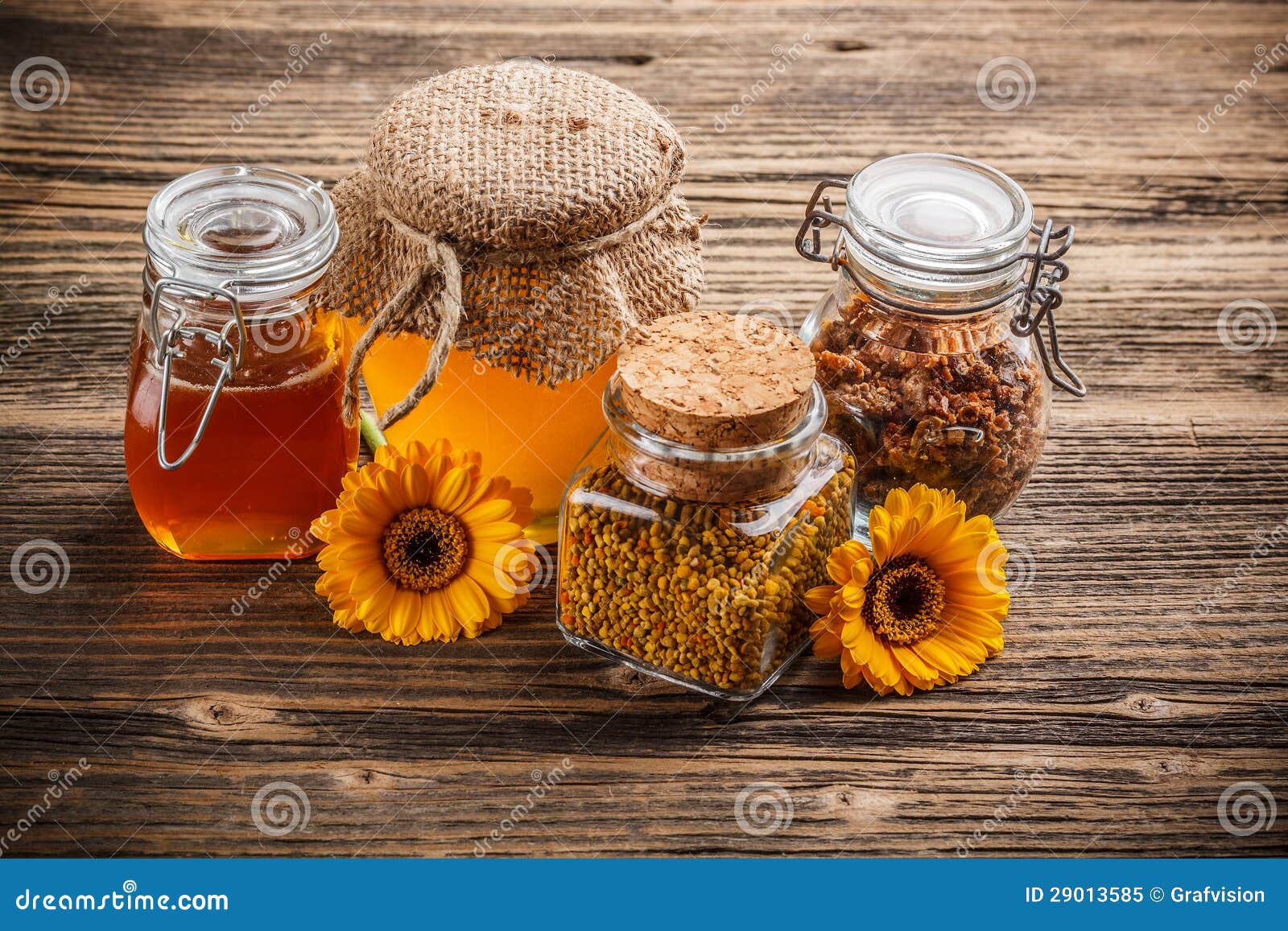 Honey, pollen and propolis stock image. Image of natural - 29013585