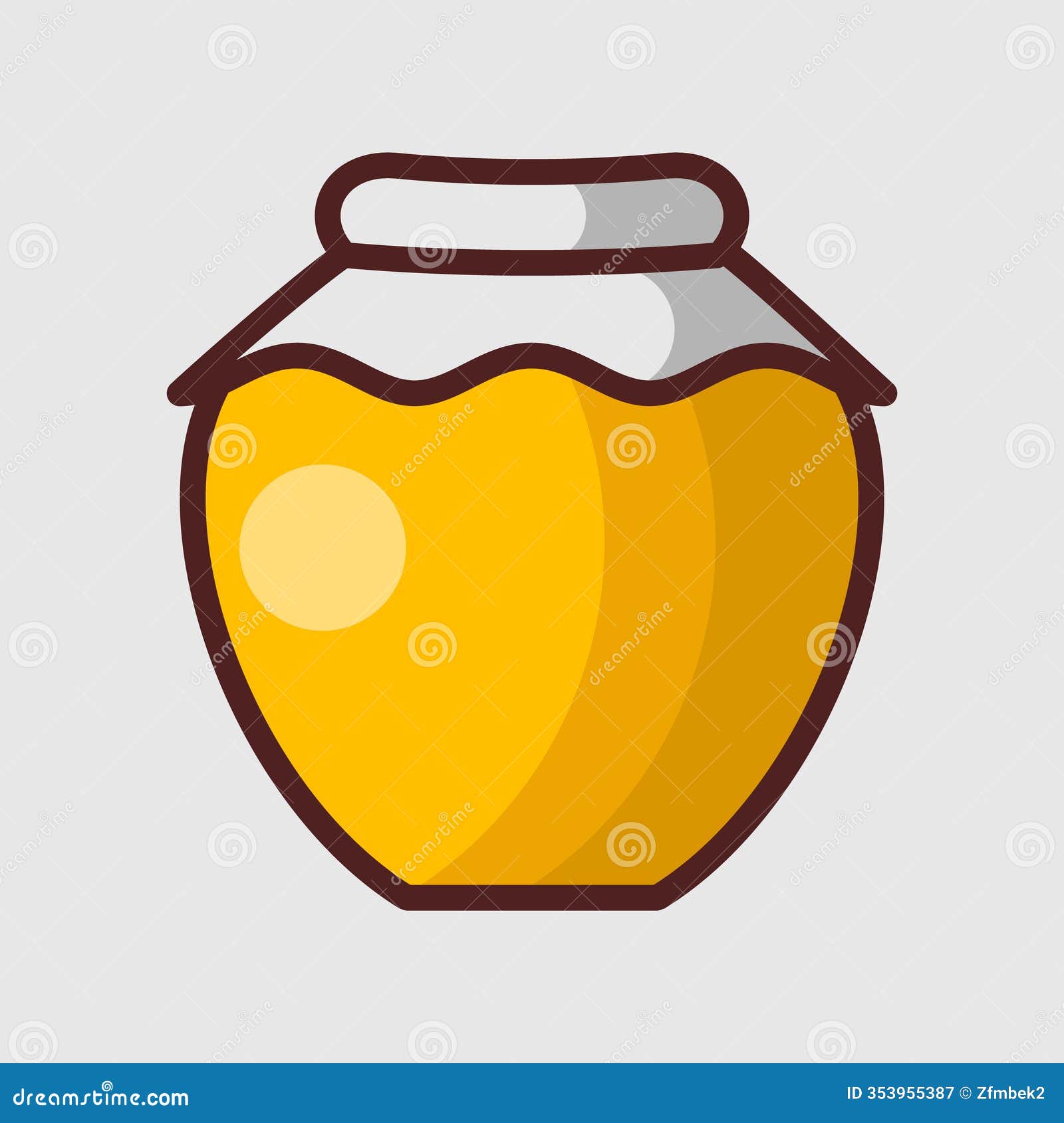Honey Pot Isolated. Vector Illustration Stock Vector - Illustration of ...