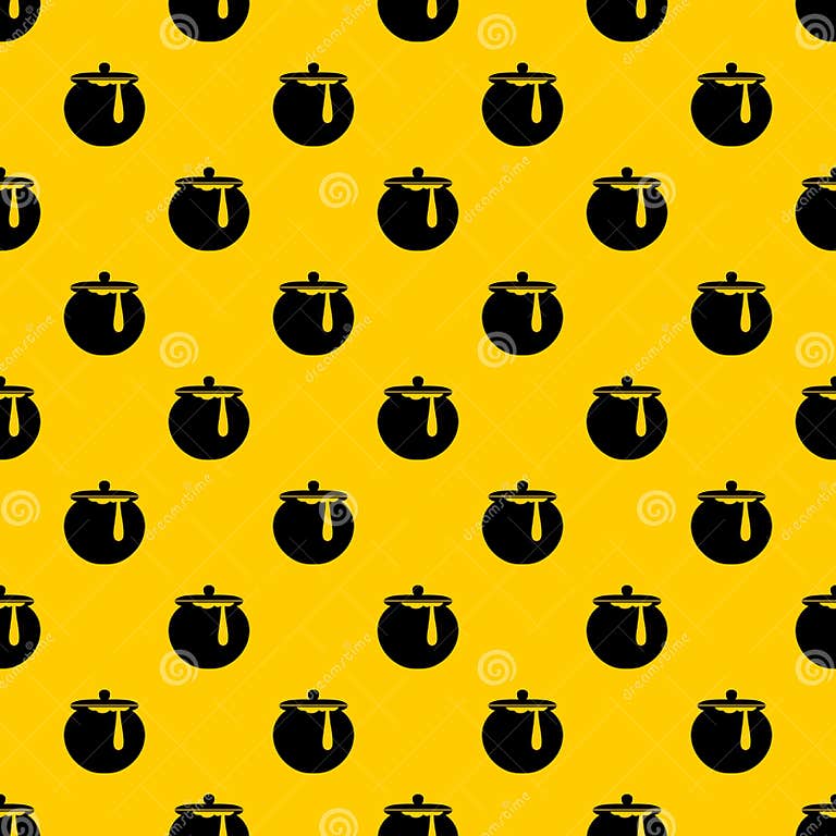 Honey pot pattern vector stock vector. Illustration of dessert - 154011926