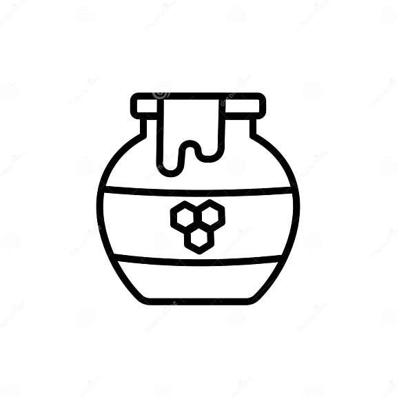 Honey pot - vector icon stock illustration. Illustration of sweetening ...