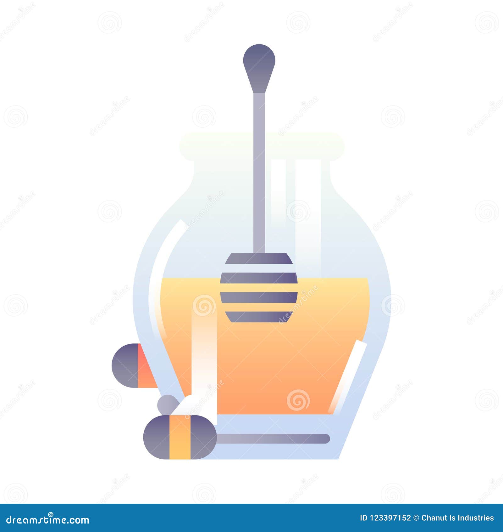 Honey Gradient Illustration Stock Vector - Illustration of tasty, honey ...