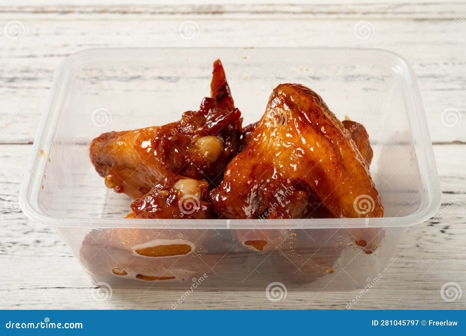 Honey Roasted Chicken Wings at Horizontal Composition Stock Image ...