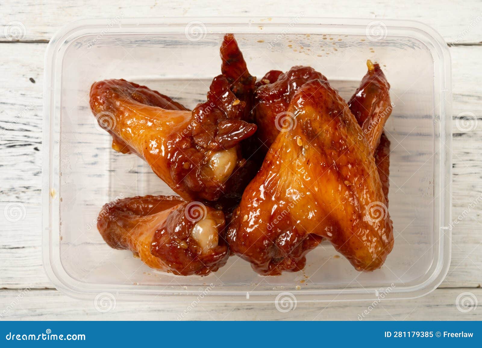 Honey Roasted Chicken Wings at Horizontal Composition Stock Image ...