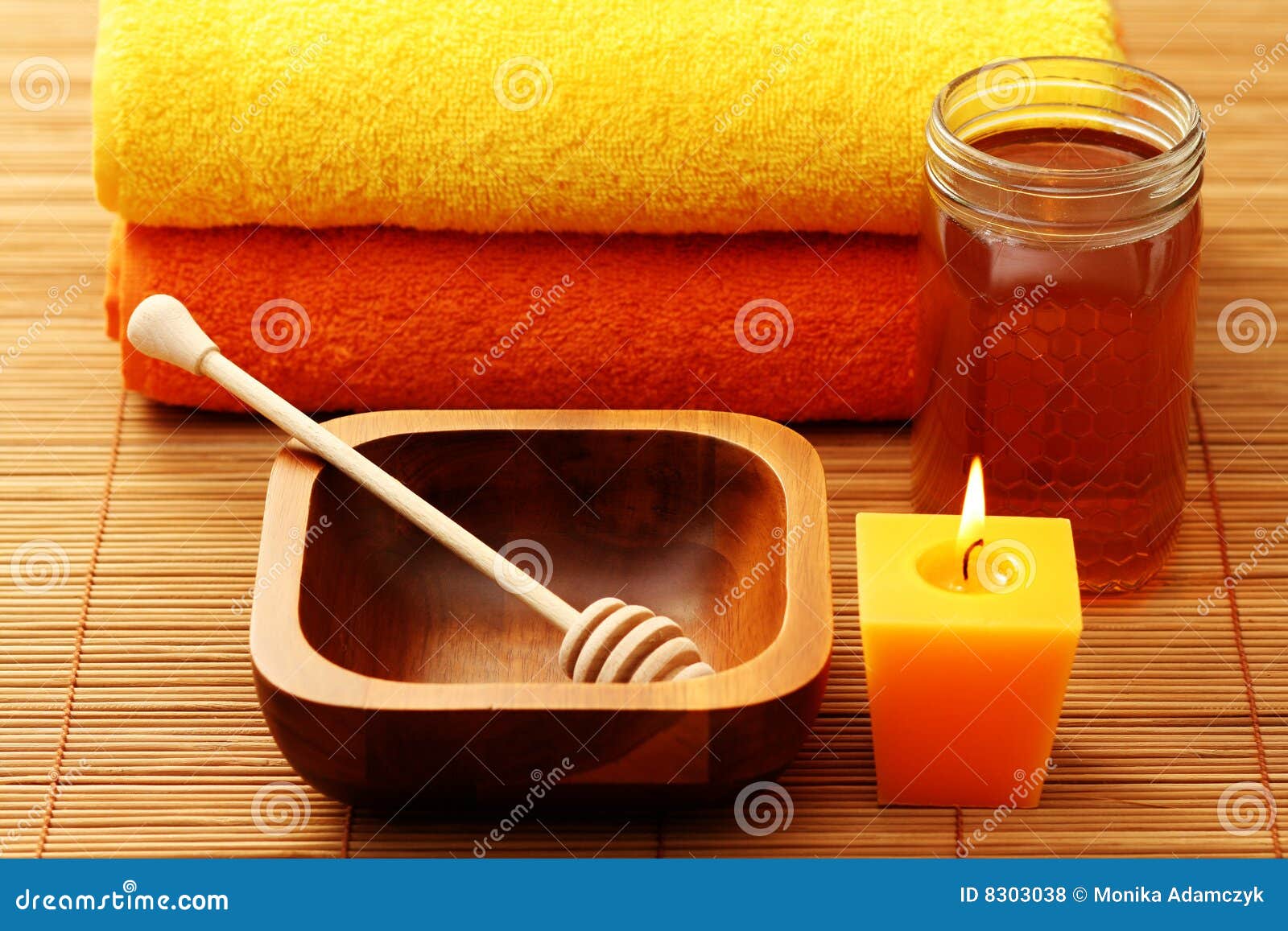 Honey spa stock photo. Image of massaging, health, candle - 8303038