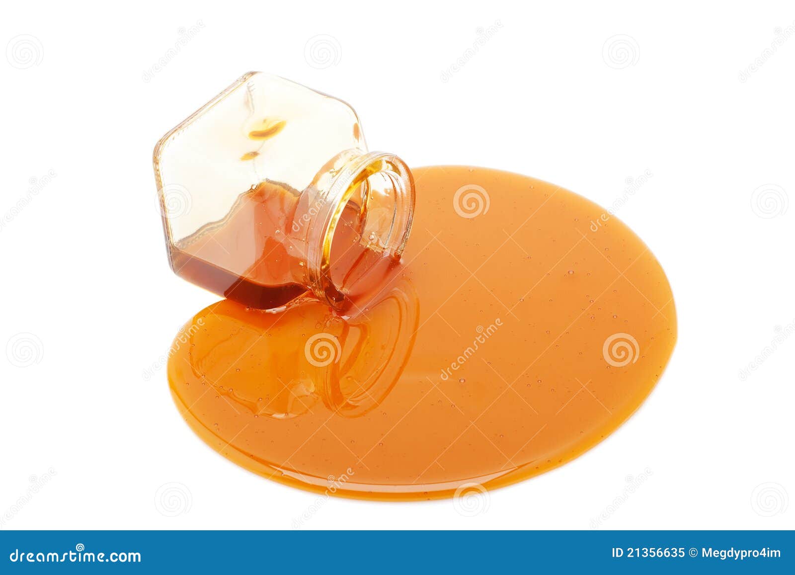 Honey Spill from a Glass Jar Stock Image - Image of nature, healthy ...