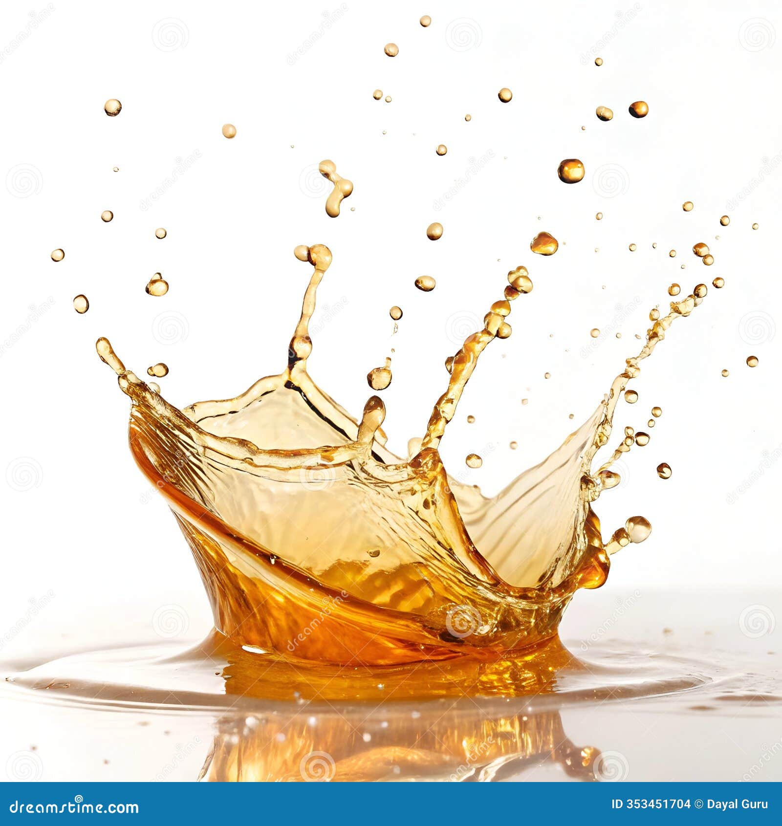 Honey Splash Isolated On White Background Stock Photography ...