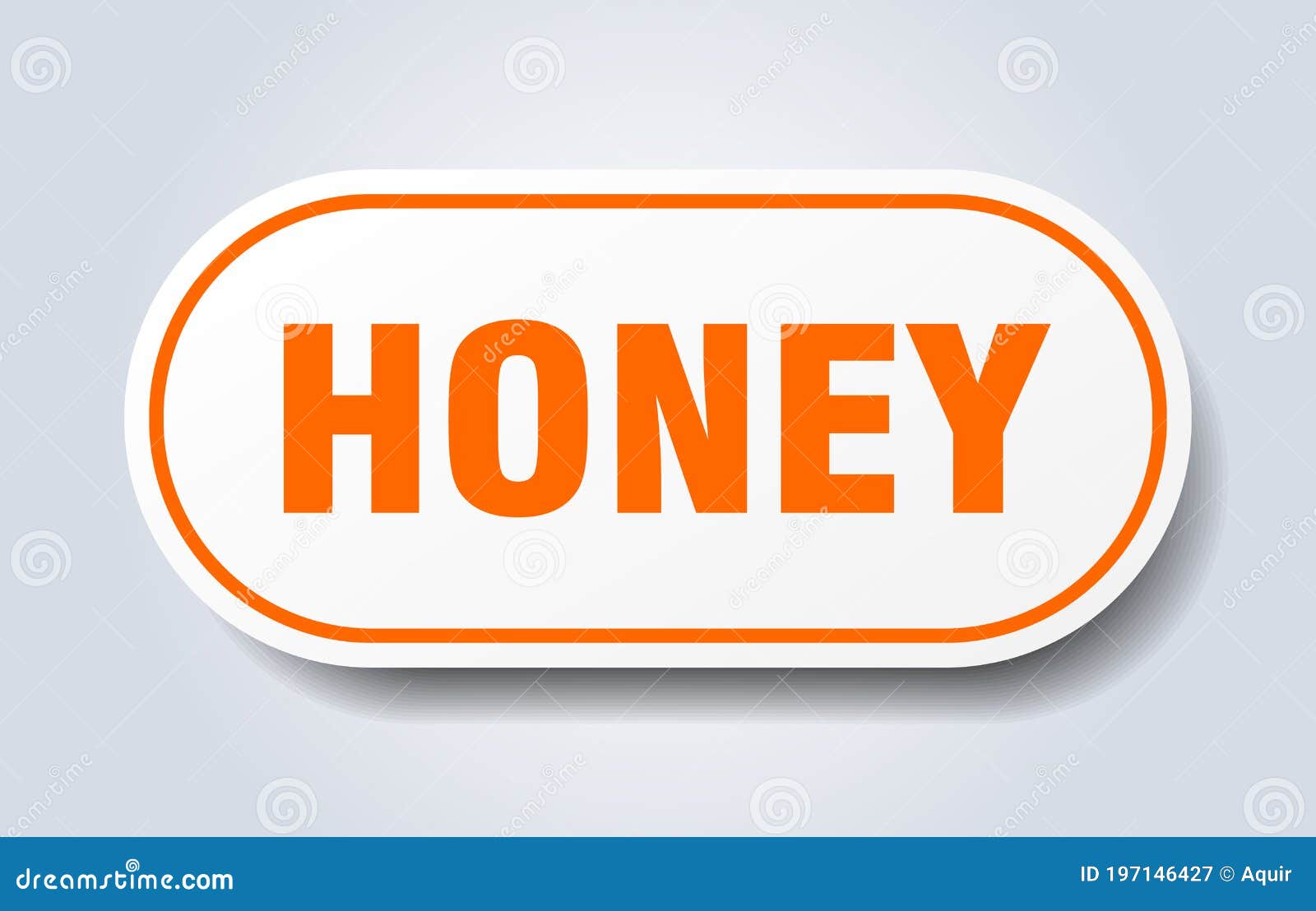 Honey sticker. stock vector. Illustration of template - 197146427