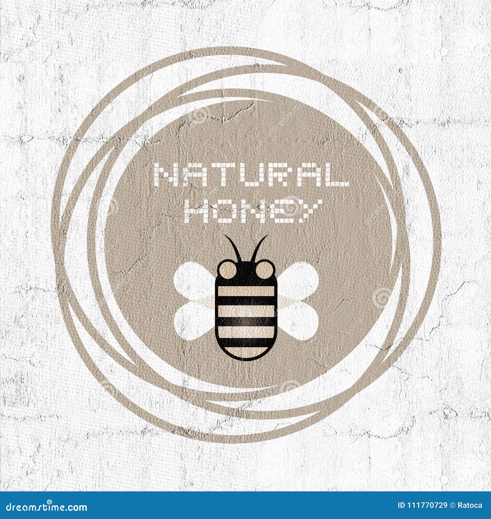Honey symbol stock illustration. Illustration of icon - 111770729