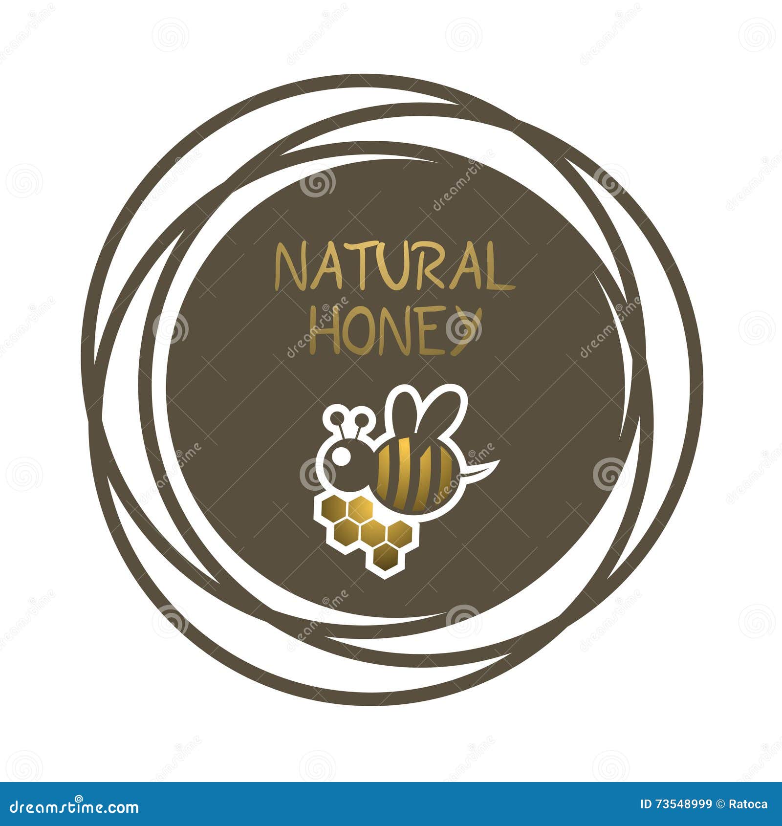 Honey symbol stock vector. Illustration of gold, symbol - 73548999
