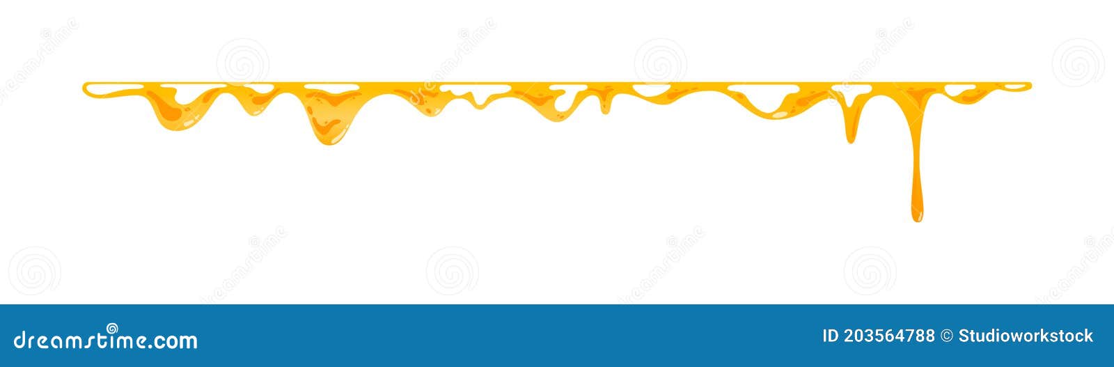 Honey Syrup Dripping Splatter Isolated on White Stock Vector ...