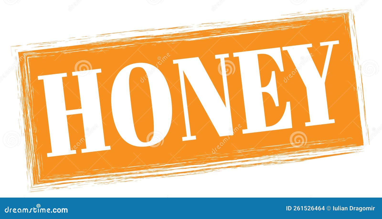 HONEY Text Written on Orange Stamp Sign Stock Illustration ...