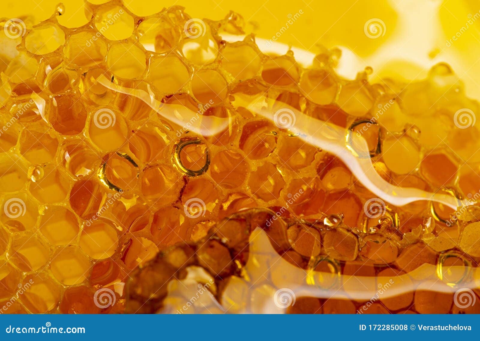 Honey Texture Close Up in the Detail Stock Photo - Image of fresh ...