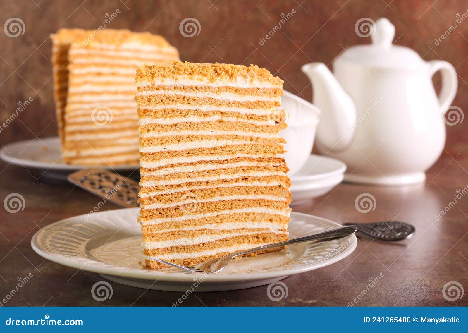 Honey Torte - Thin Cake Layers Stock Photo - Image of treat, food ...