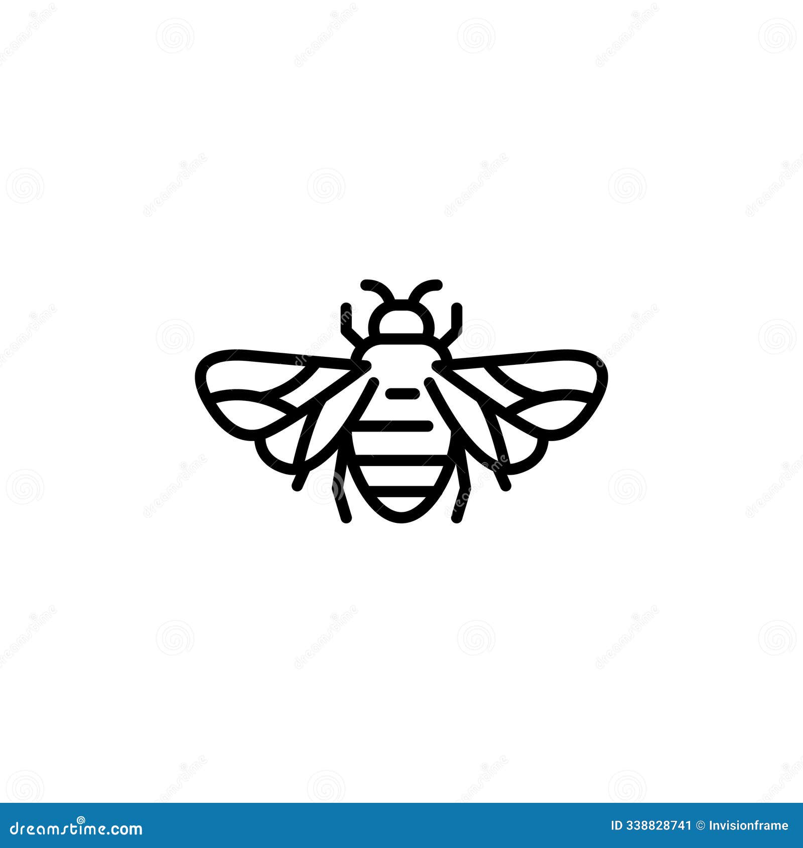 Honeybee icon stock vector. Illustration of creature - 338828741