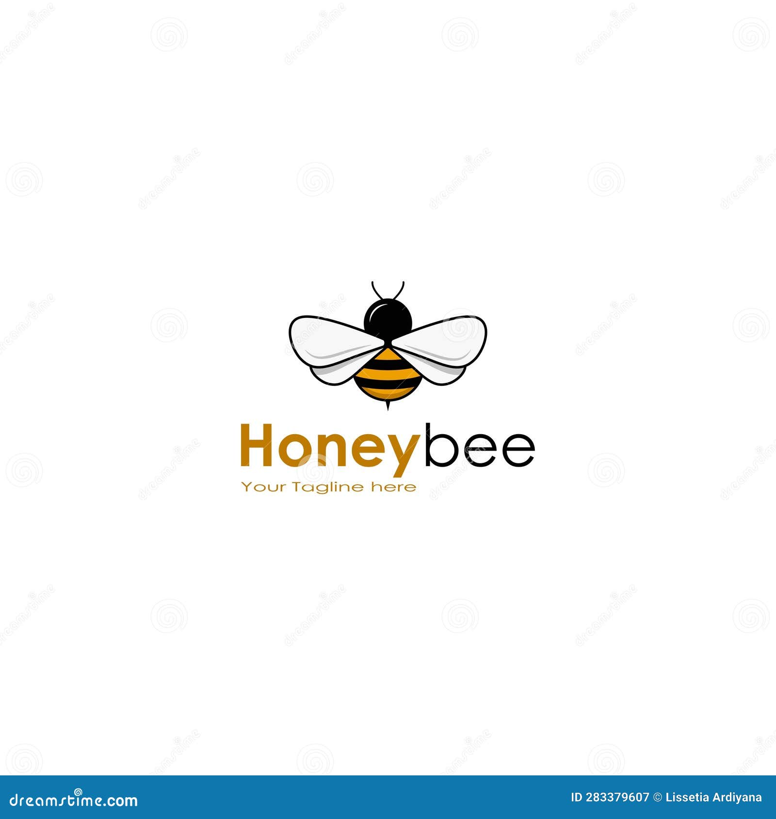 Honeybee Logo Design Vector Graphics Stock Vector - Illustration of ...