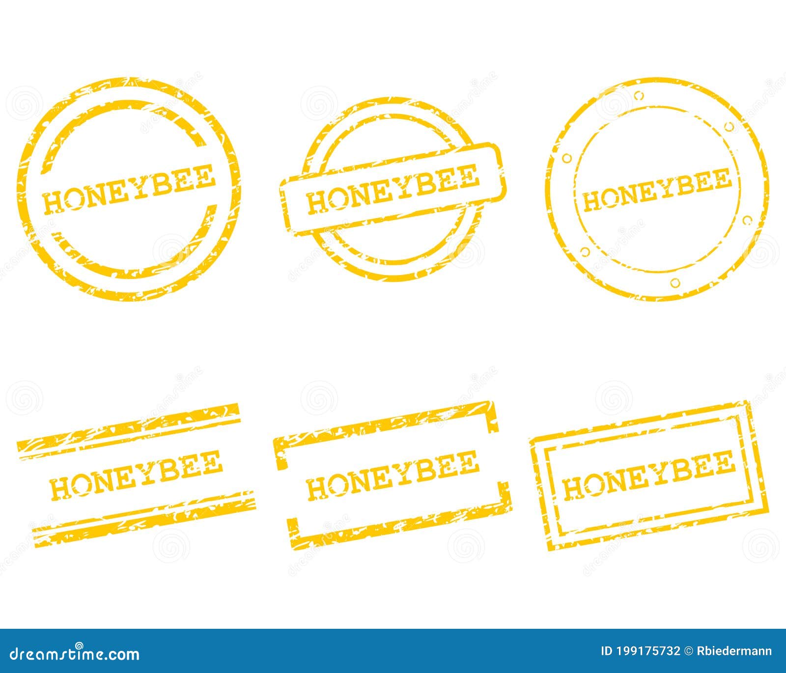 Honeybee stamps stock vector. Illustration of marketing - 199175732