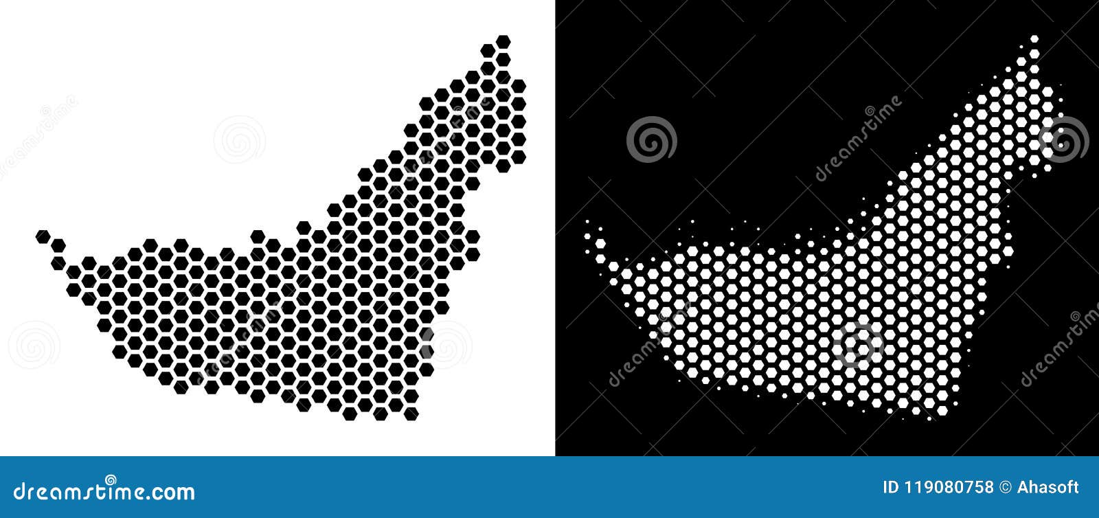 Arab Emirates Map Hex-Tile Mosaic Stock Vector - Illustration of ...