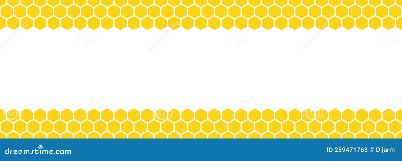 Honeycomb Border Pattern. Honey Background with Hexagon Geometry Stock ...
