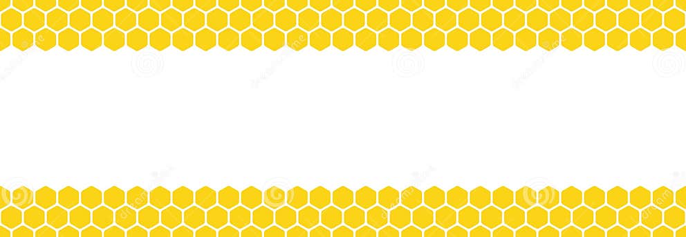 Honeycomb Border Pattern. Honey Background with Hexagon Geometry Stock ...