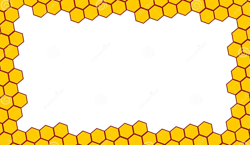 HONEYCOMB BORDER stock illustration. Illustration of pattern - 85400808