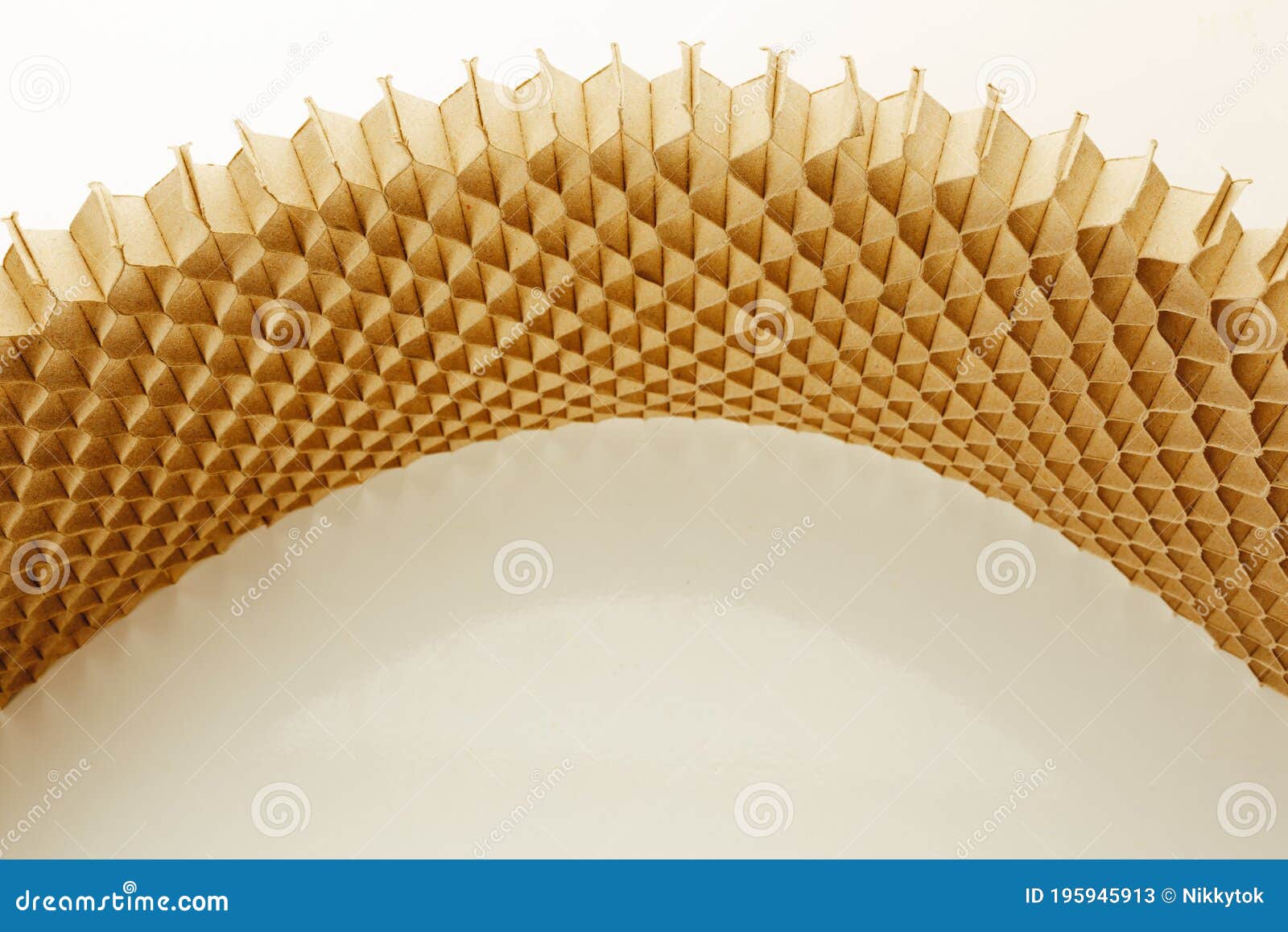 Honeycomb Cells of Cardboard Stiffening Rib Background Stock Image ...