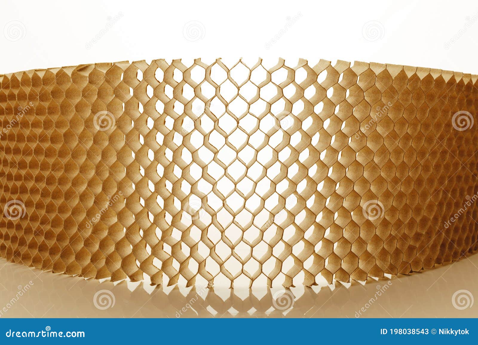Honeycomb Cells of Cardboard Stiffening Rib Background Stock Image ...