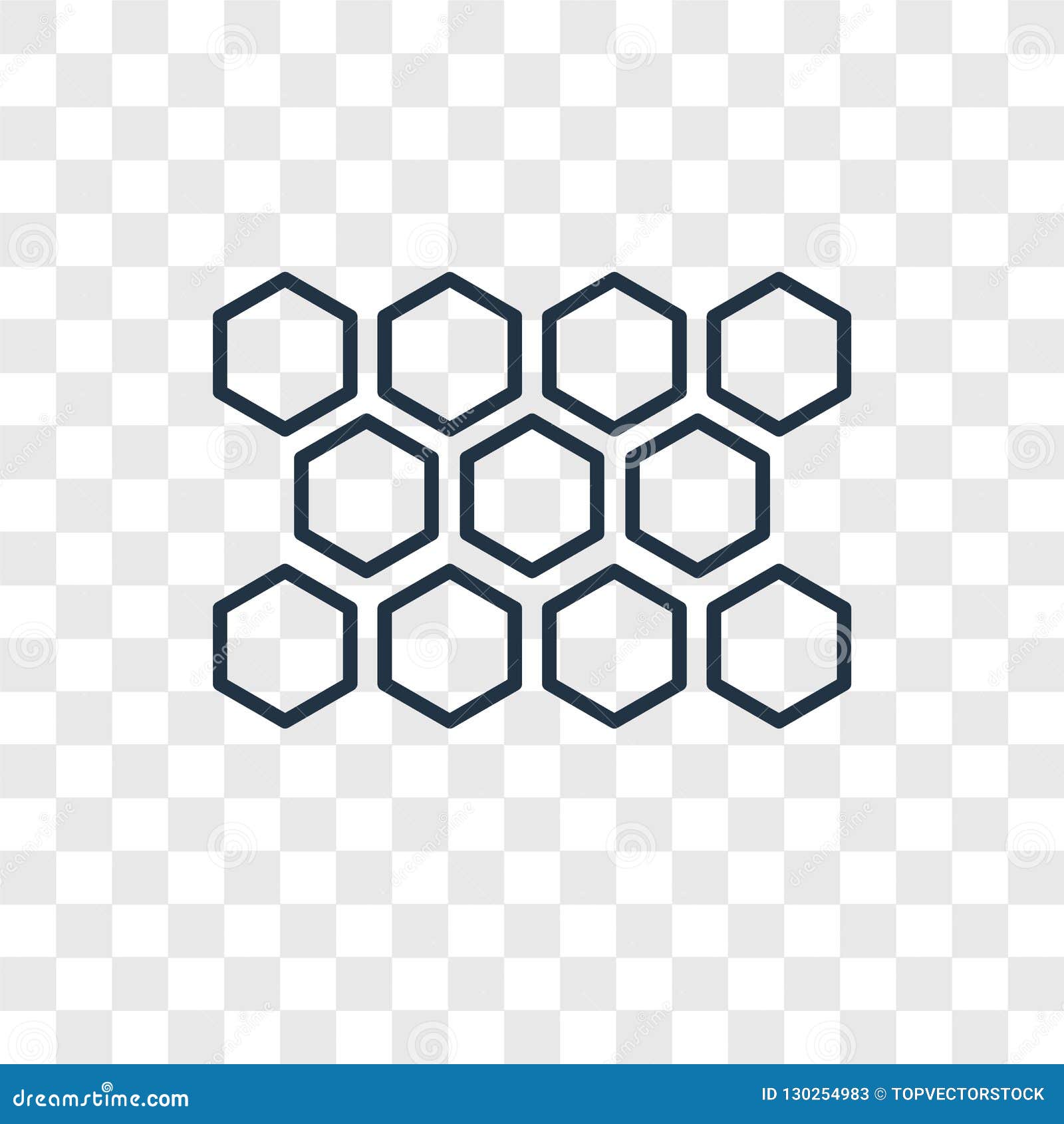 Honeycomb Concept Vector Linear Icon Isolated on Transparent Background ... Honeycomb Concept Vector Linear Icon Isolated on Transparent Background ...