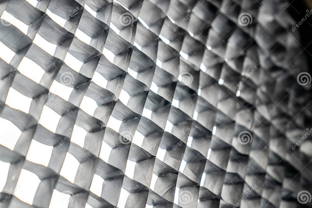 Honeycomb Diffuser Softbox Round Shape Shines in the Dark Stock Photo ...
