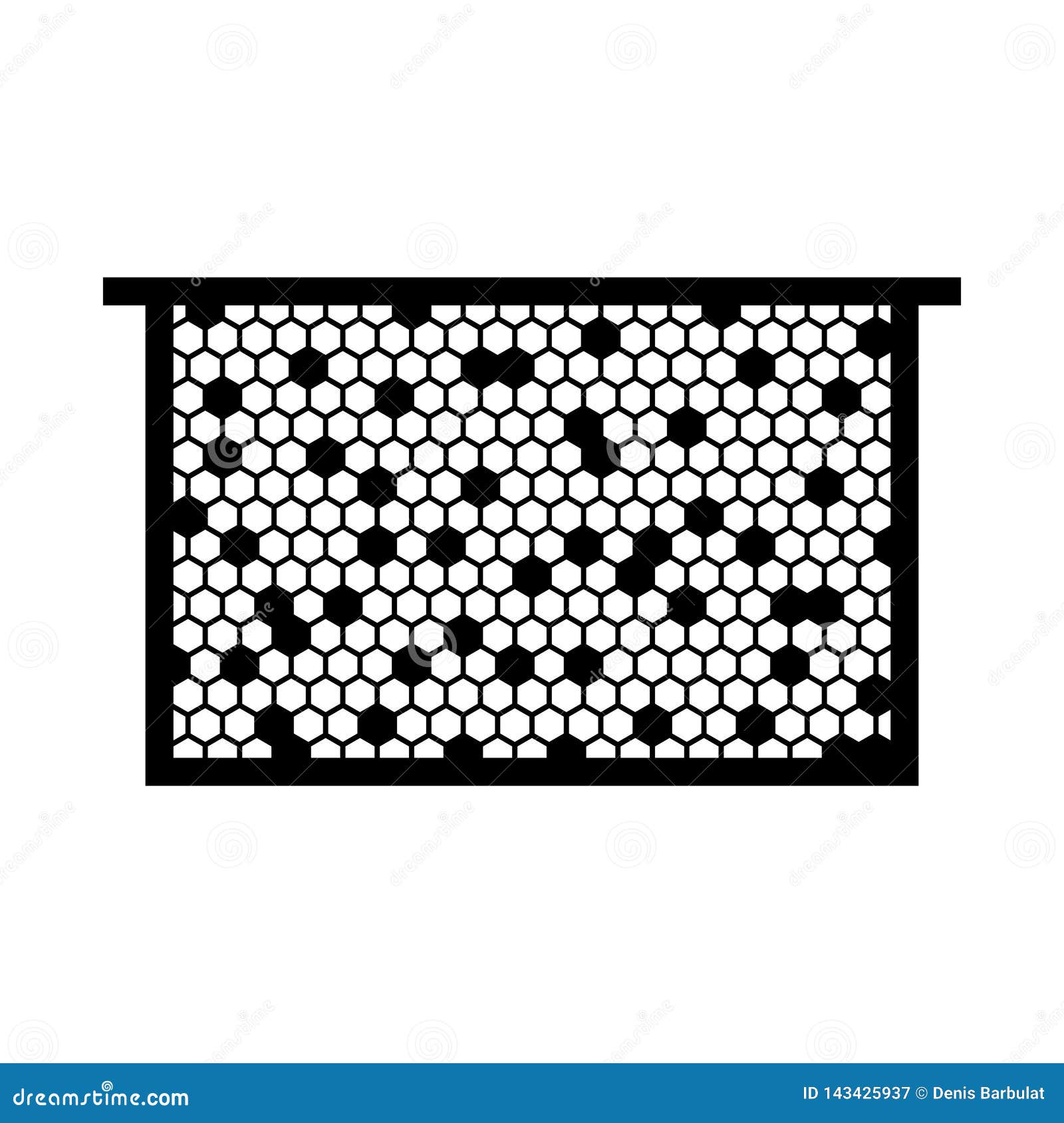 Honeycomb frame stock vector. Illustration of cells - 143425937
