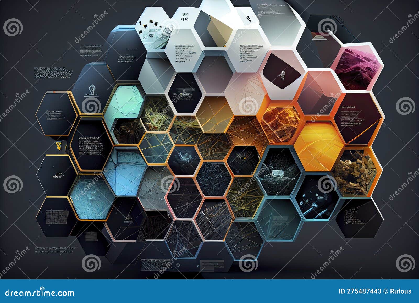 Hive Hexagonal Background With Success Word Vector Illustration ...